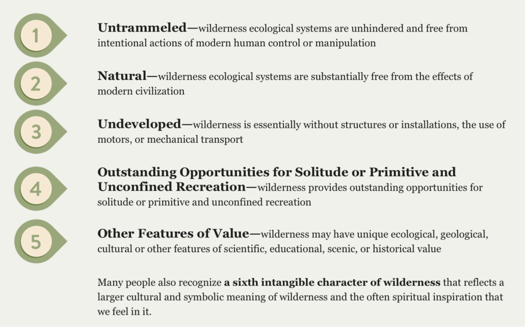 What it means to keep our wilderness wild: defining the character of ...