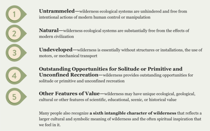 What it means to keep our wilderness wild: defining the character of ...
